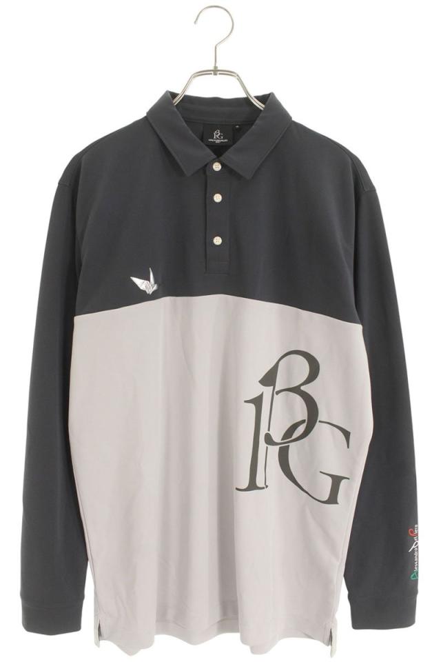 ウノピュウノウグァーレトレ サイズ:VI  GDT008 GOLFバイカラーロゴポロ長袖カットソー 中古 BS99