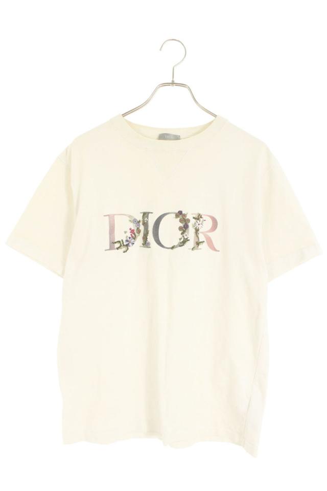 ディオール サイズ:M  21SS  113J686A0554 フローラルロゴ刺繍Tシャツ 中古 BS99