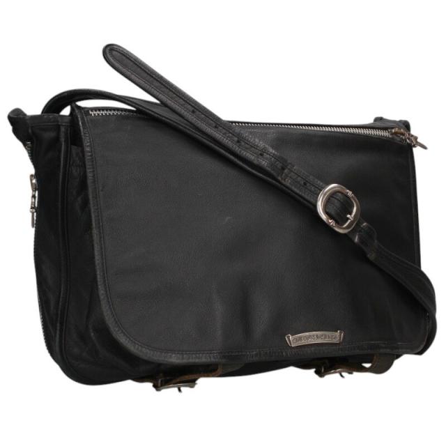 クロムハーツ   SHOULDER BAG-LARGE ガンスリンガーストラップレザーショルダーバッグ 中古 SS07