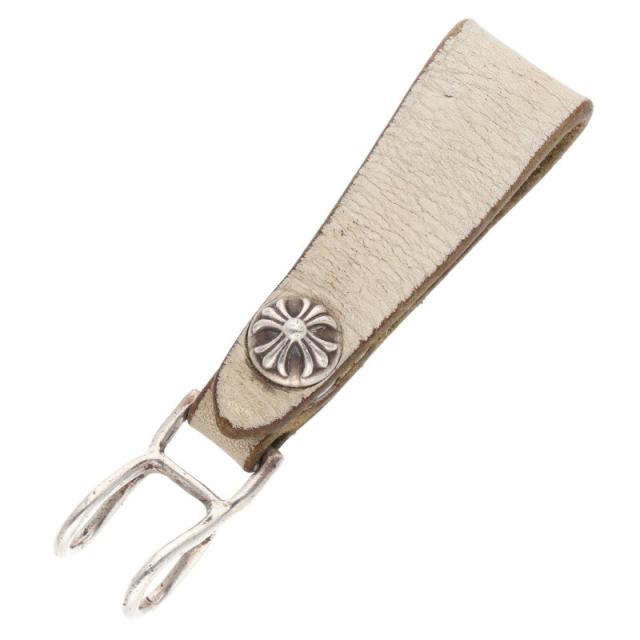 クロムハーツ   BELT LOOP クロスボールボタンレザーベルトループ 中古 SS07