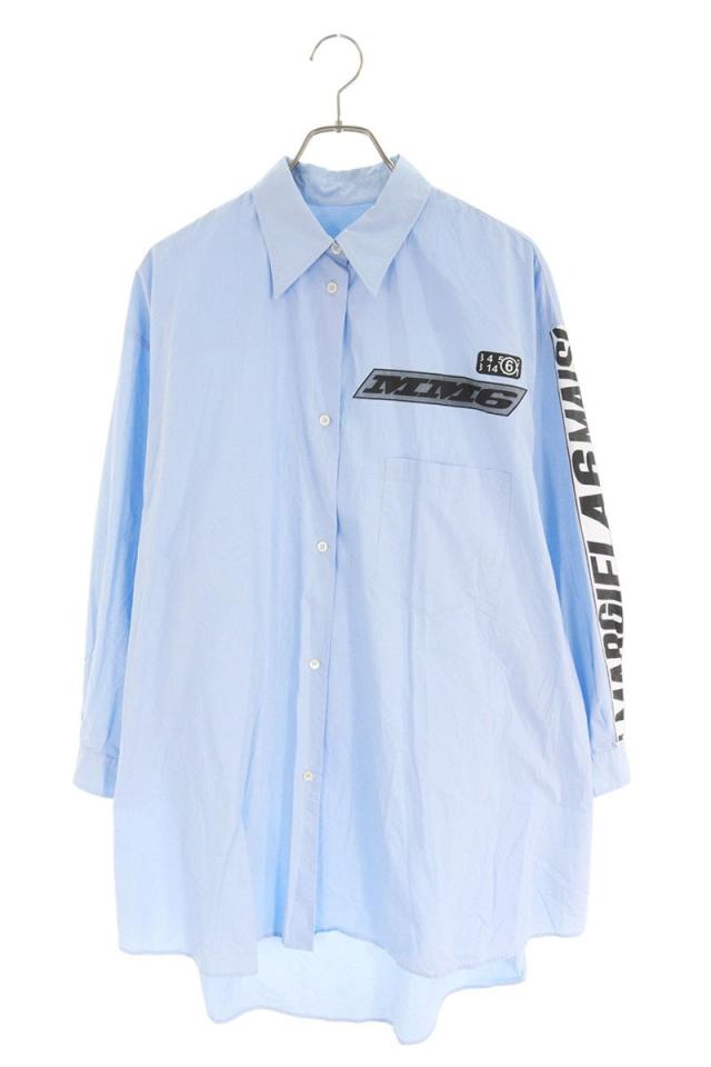 エムエムシックス サイズ:S  S52CT0609 ロゴプリント長袖シャツ 中古 BS99
