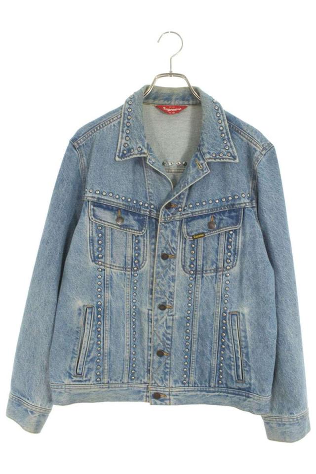 シュプリーム サイズ:M  Studded Denim Trucker Jacket スタッズデニムジャケット 中古 OM10