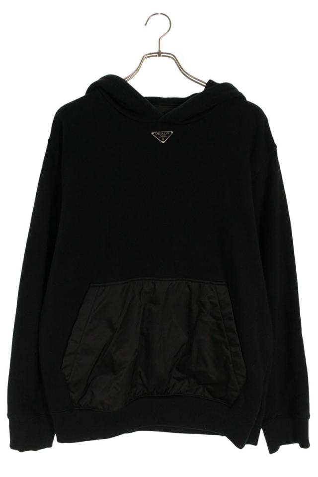 プラダ サイズ:XS  UJL45B Re-Nylon切替三角プレートプルオーバーパーカー 中古 SB01