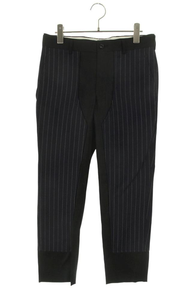コムデギャルソンオムプリュス サイズ:XS  PS-P004 ストライプステッチトラウザースラックスロングパンツ 中古 BS99