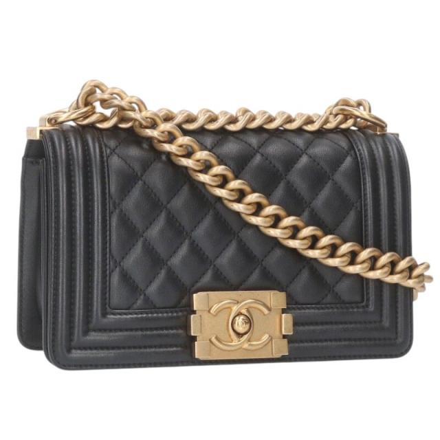 シャネル サイズ:20  ボーイシャネル20 ココマークラムスキンチェーンショルダーバッグ 中古 SS13