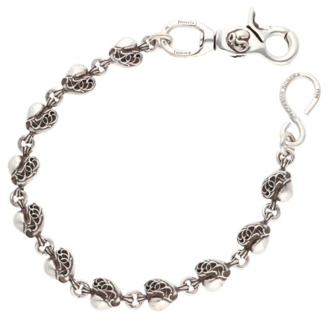 クロムハーツ サイズ:ショート  HRT SHORT-S 1クリップショートハートリンク ショート シルバーウォレットチェーン 中古 OK15