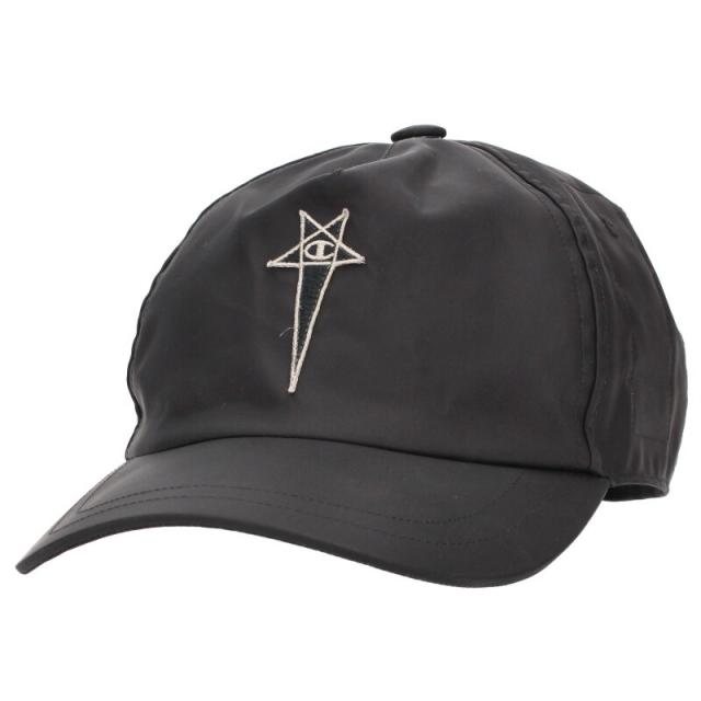 リックオウエンス  チャンピオン サイズ:ONE SIZE  CM01E6201-CHNY ロゴ刺繍ナイロンキャップ帽子 中古 BS99