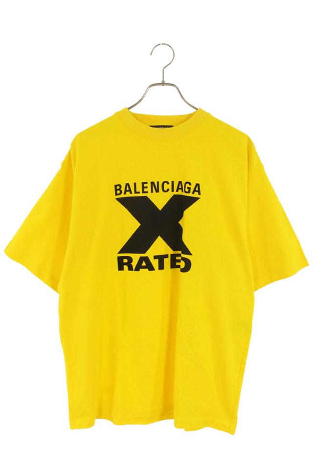 バレンシアガ サイズ:XXS  20SS  620969 TIVA7 X-RATED プリントオーバーサイズTシャツ 中古 BS99