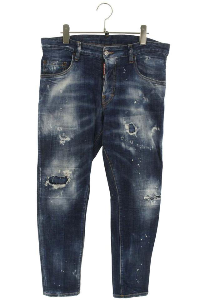 ディースクエアード サイズ:46  S74LB0764 ダメージ加工スリムフィットデニムパンツ 中古 BS99