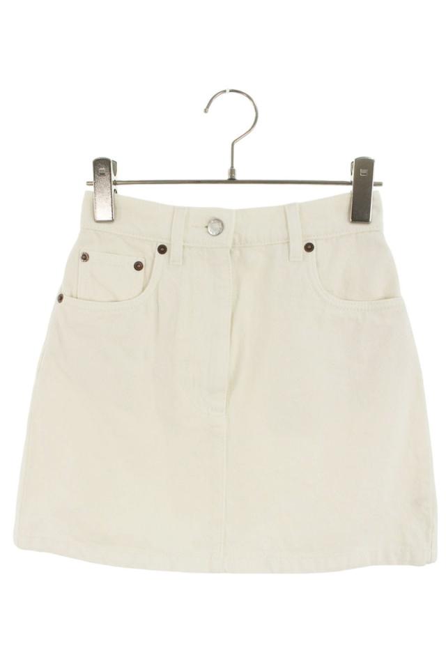 プラダ サイズ:36  GFD177 三角ロゴプレートデニムスカート 中古 BS99