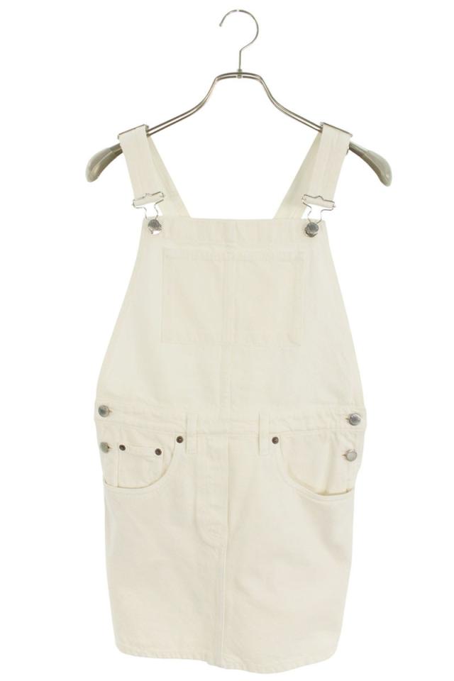 プラダ サイズ:36  GFA139 三角ロゴプレートデニムスカートオーバーオール 中古 BS99