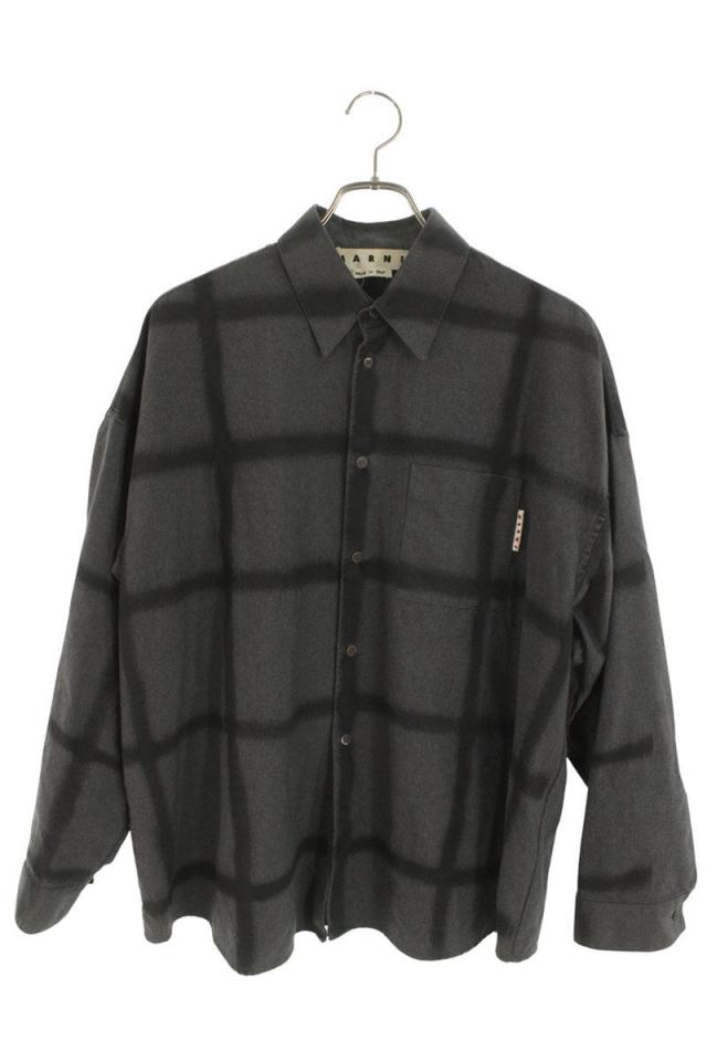 マルニ サイズ:46  CUMU0061P0 トロピカルウール長袖シャツ 中古 BS99