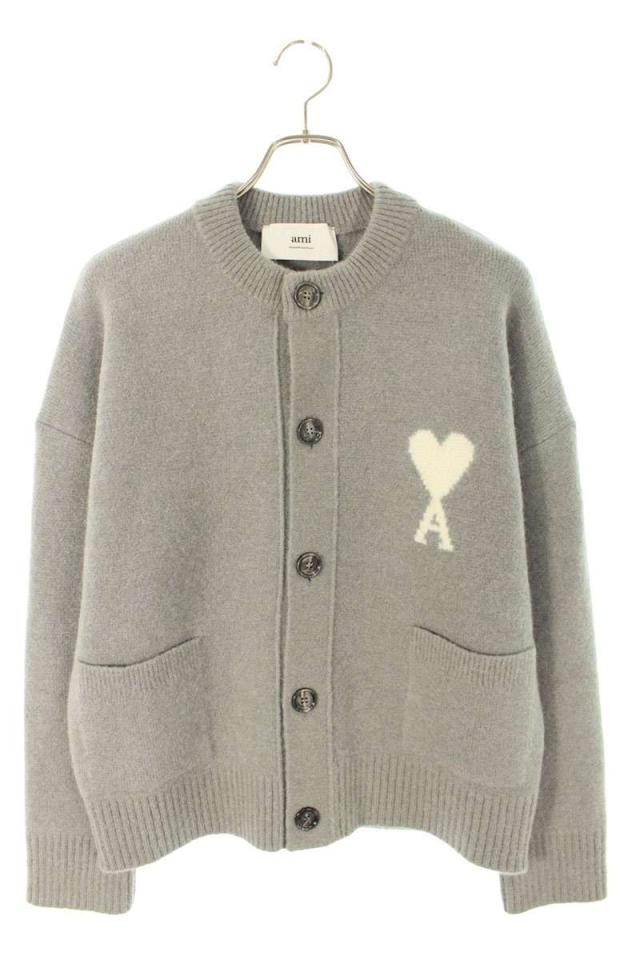 アミアレクサンドルマテュッシ サイズ:S  25AW  UKC366 ハートA刺繍ノーカラーカーディガン 新古品 SB01