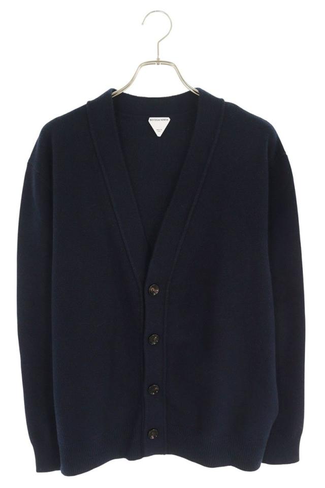 ボッテガヴェネタ サイズ:M  777588 V2MM0 エルボーイントレチャートパッチカシミヤカーディガン 新古品 SB01