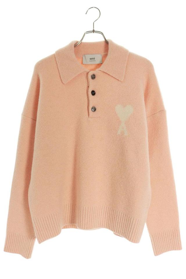 アミアレクサンドルマテュッシ サイズ:M  25AW  UPL408 ハートA刺繍ポロニット 新古品 SB01