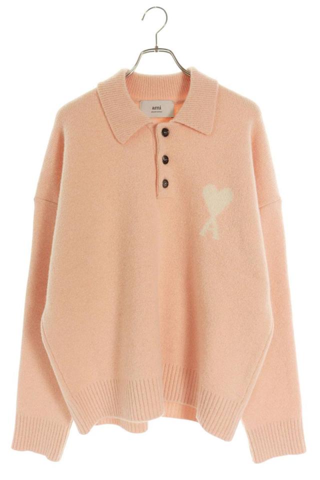 アミアレクサンドルマテュッシ サイズ:L  25AW  UPL408 ハートA刺繍ポロニット 新古品 SB01