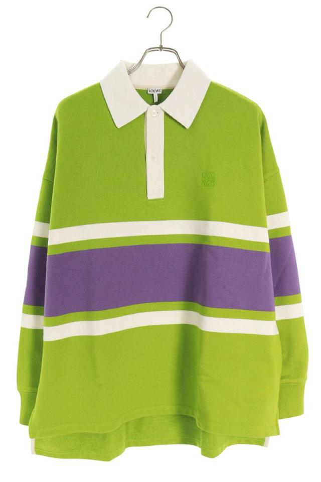 ロエベ サイズ:S  H526Y23X76 アナグラムボーダーポロニット 新古品 SB01