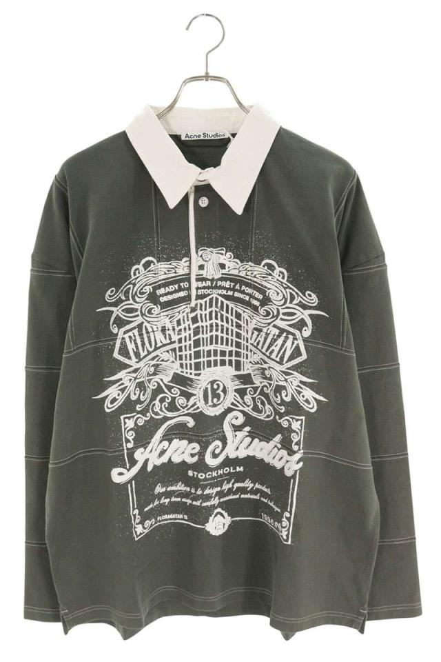 アクネストゥディオズ サイズ:M  25AW  CL0396 DSQ ロゴプリントポロ長袖カットソー 新古品 SB01