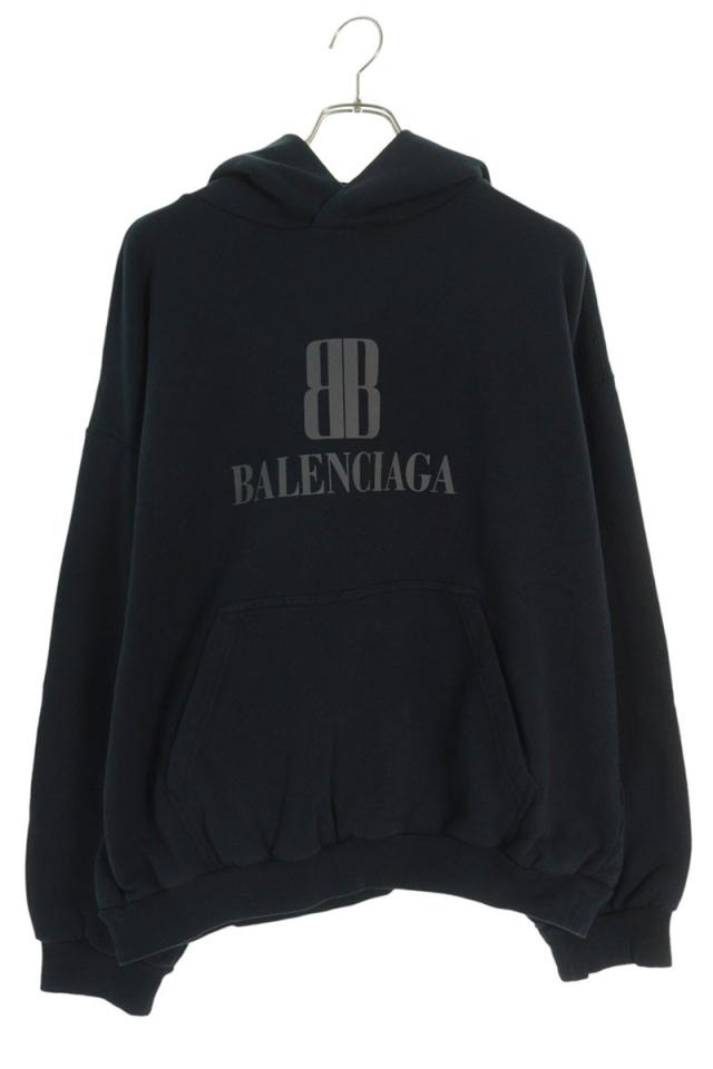 バレンシアガ サイズ:L  25AW  767877 TSV03 BBロゴミディアムフィットパーカー 新古品 SB01