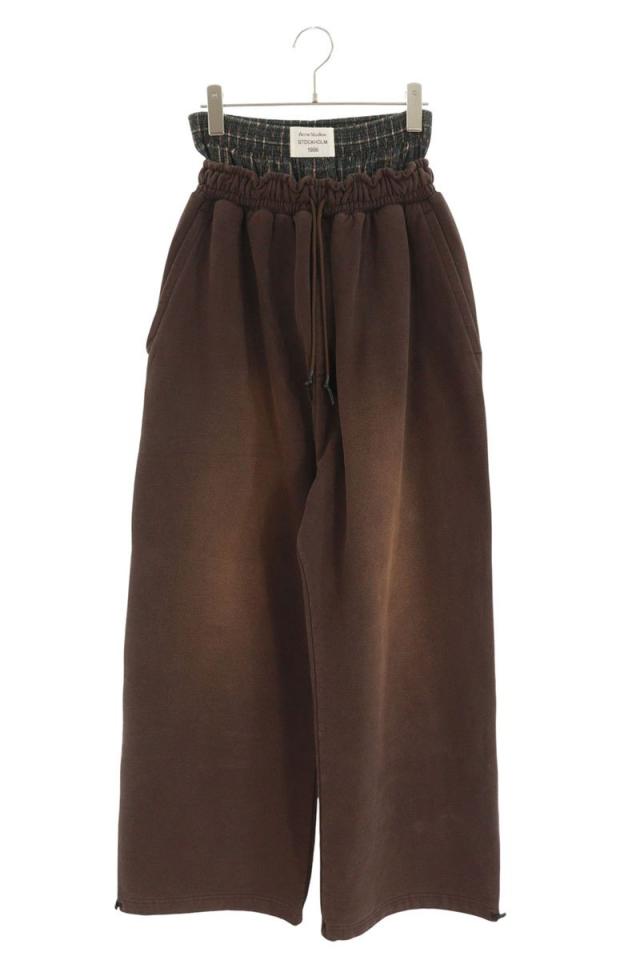 アクネストゥディオズ サイズ:XS  25AW  FNUXTROU000037 レイヤードロゴスウェットロングパンツ 新古品 SB01