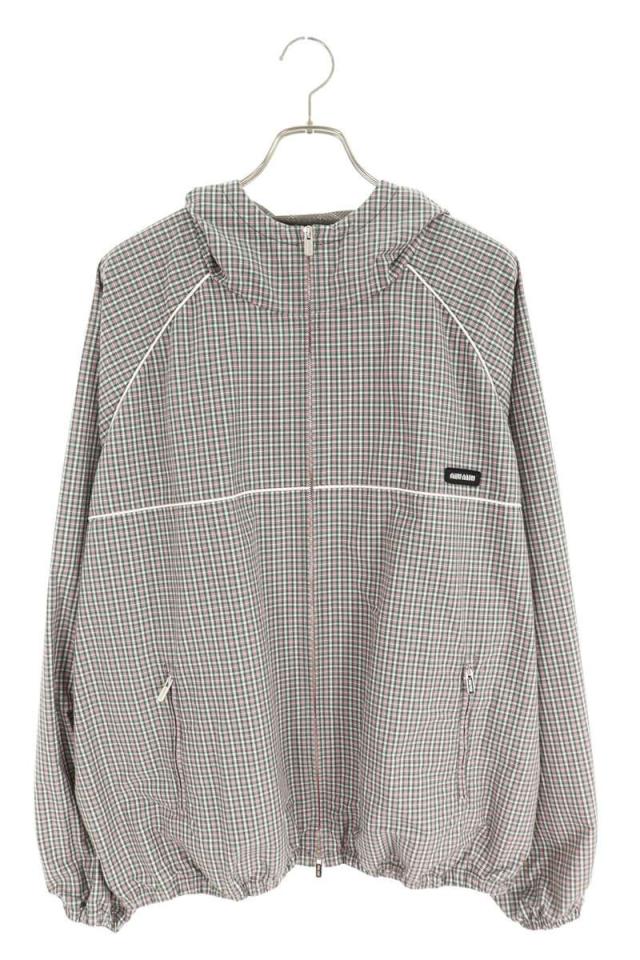 ミュウミュウ サイズ:46  ML1234 チェックテクニカルボンバージップアップブルゾン 新古品 SB01