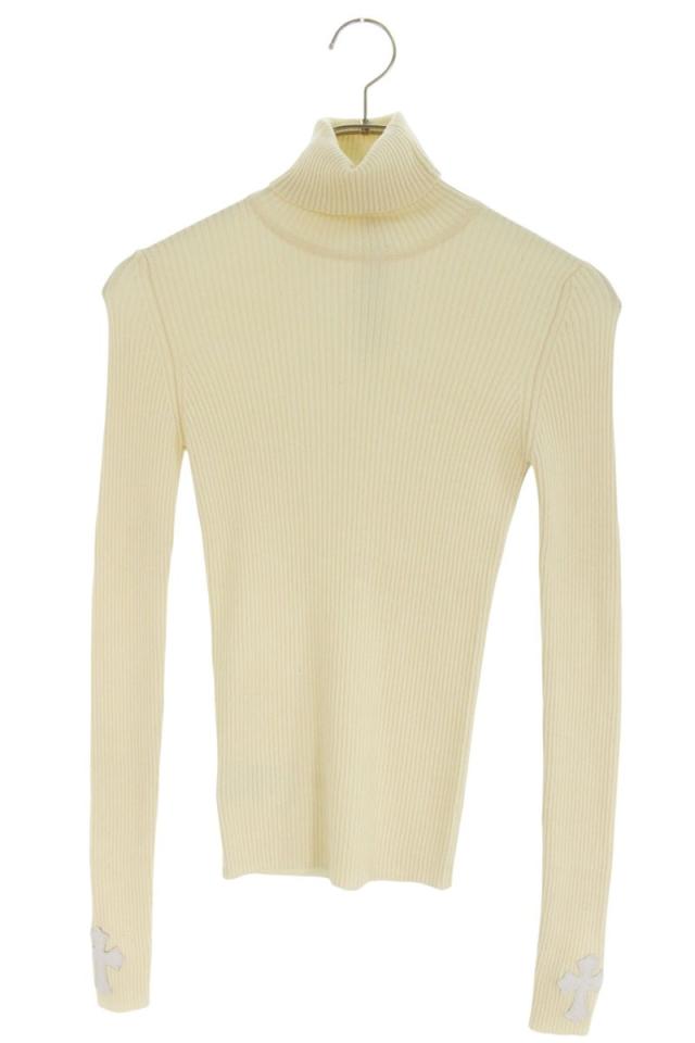 クロムハーツ サイズ:M  クロムハーツ タートルネック クロスパッチカシミアタートルネックニット 中古 SS07