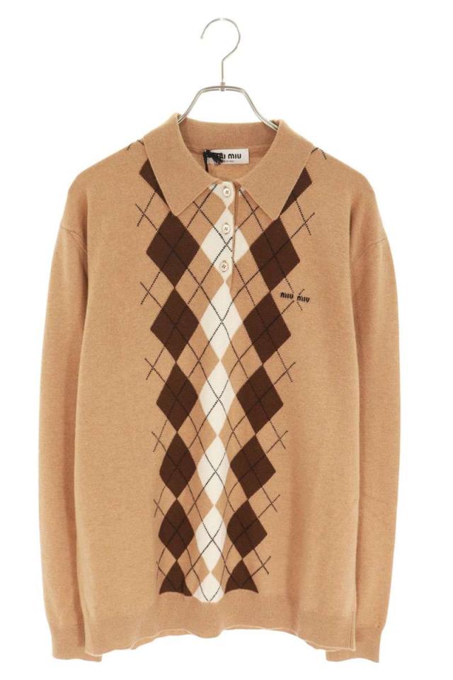 ミュウミュウ サイズ:42  25AW  MMLB65 カシミヤポロニット 新古品 SB01