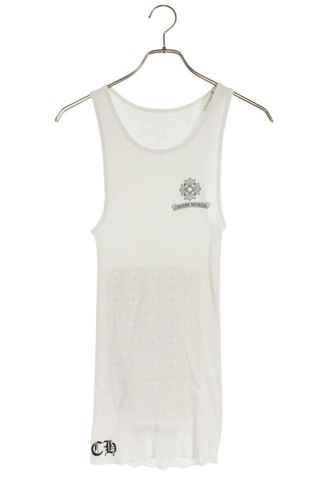 クロムハーツ サイズ:M  RIB TANK バックCHプラスプリントタンクトップ 中古 GZ11
