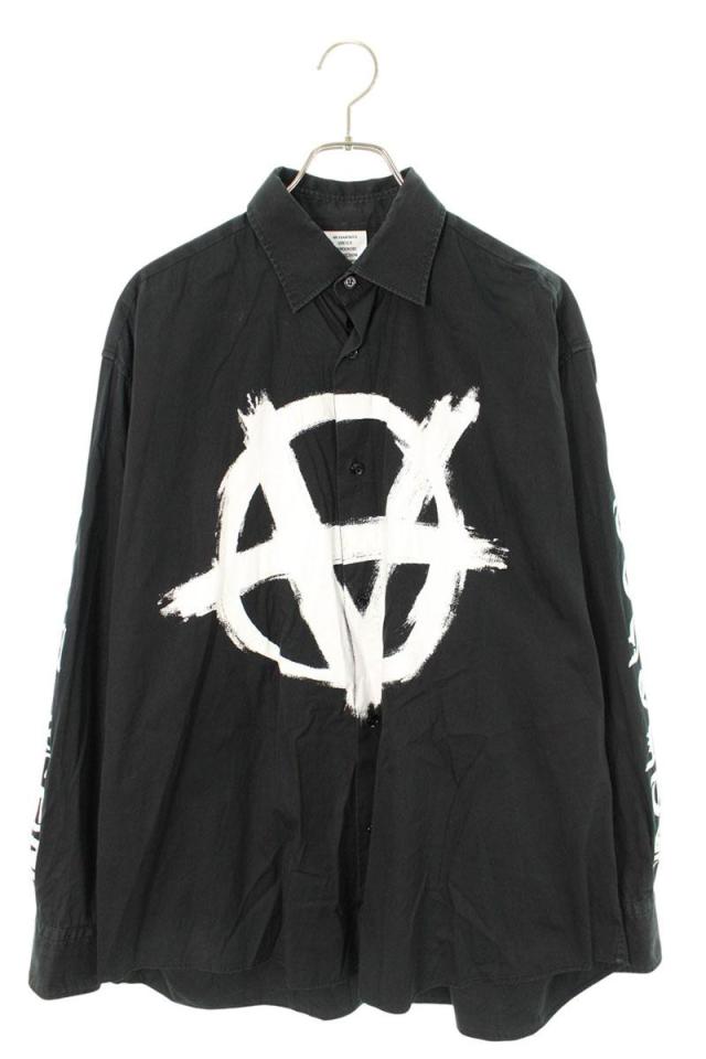 ヴェトモン サイズ:XS  UA53SH650B アナーキープリント長袖シャツ 中古 OM10