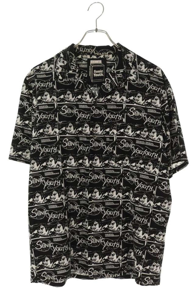 ヒステリックグラマー サイズ:M  02211AH02 Sonic Youth総柄開襟半袖シャツ 中古 BS99
