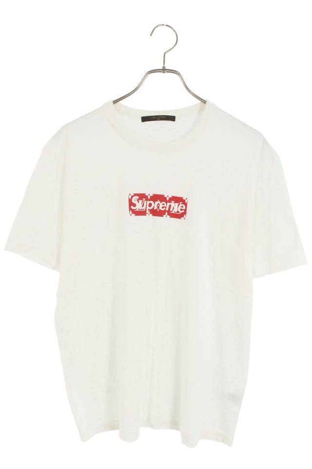 シュプリーム ルイヴィトン サイズ:M  17AW  LV Box Logo Tee モノグラムボックスロゴTシャツ 中古 SB01