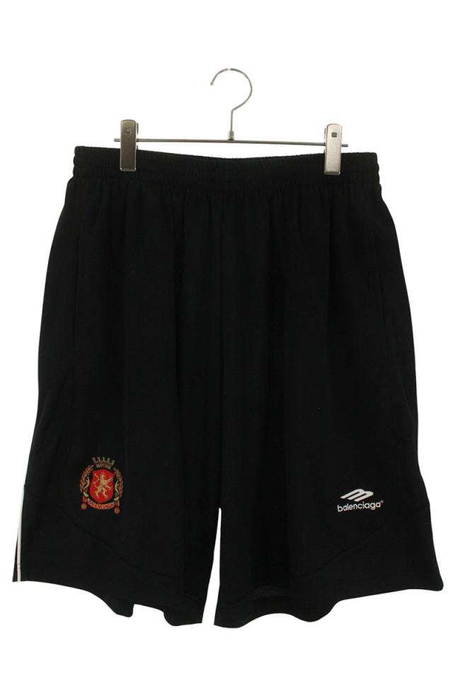 バレンシアガ サイズ:M  777709 TPVW4 ロゴワッペンゲームメッシュハーフパンツ 中古 SB01