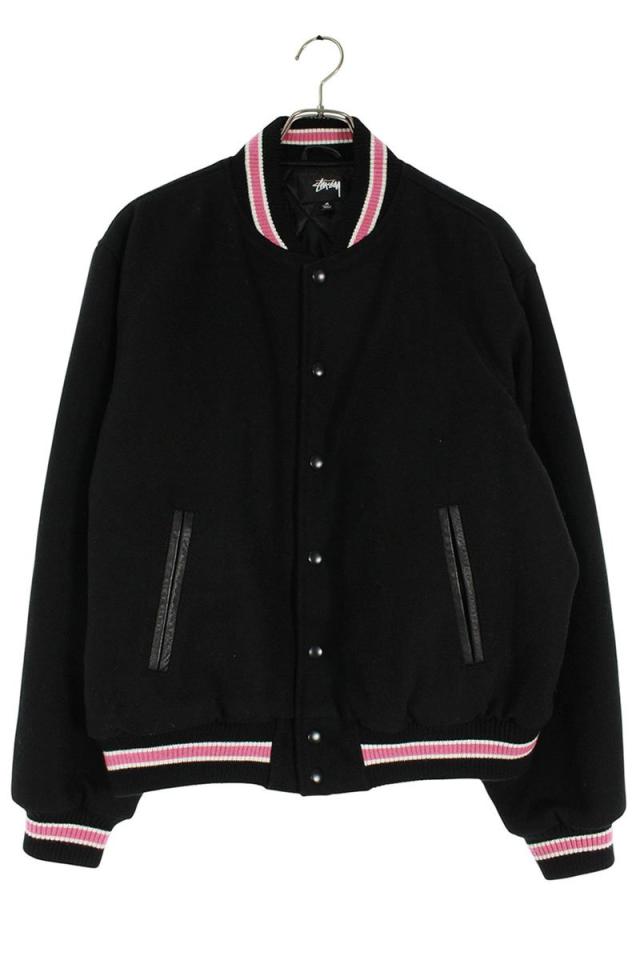 ステューシー サイズ:M  22AW  TALK MEKTON VIRSITY JACKET バック刺繍ウールバーシティブルゾン 中古 FK04