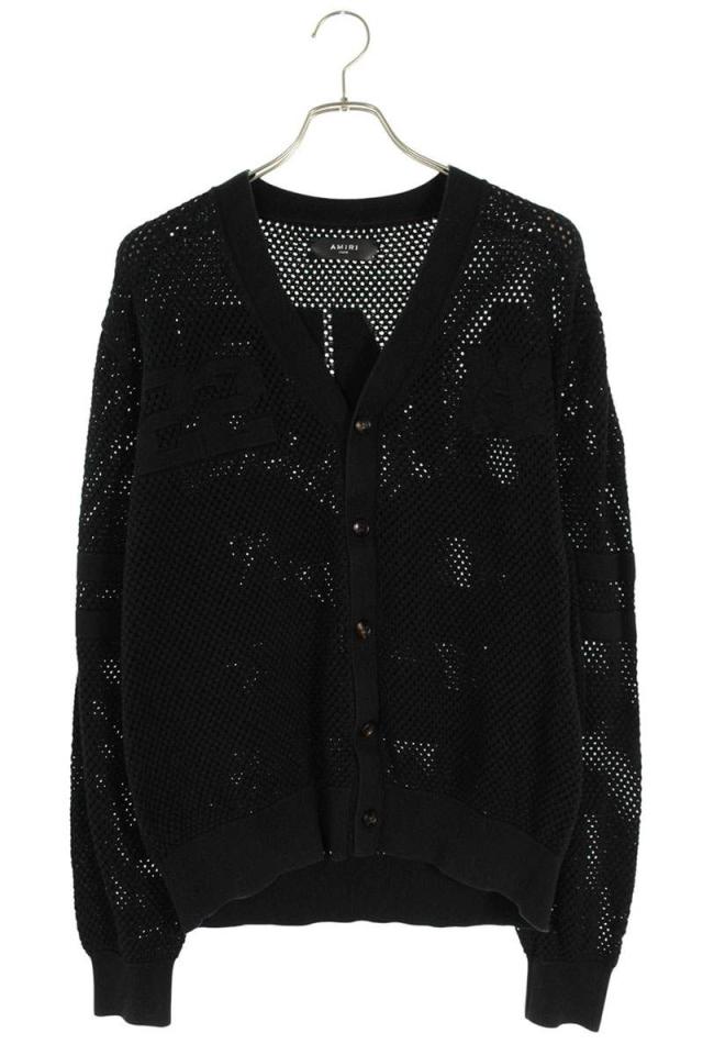 アミリ サイズ:L ロゴ ナンバリング メッシュカーディガン 中古 SB01