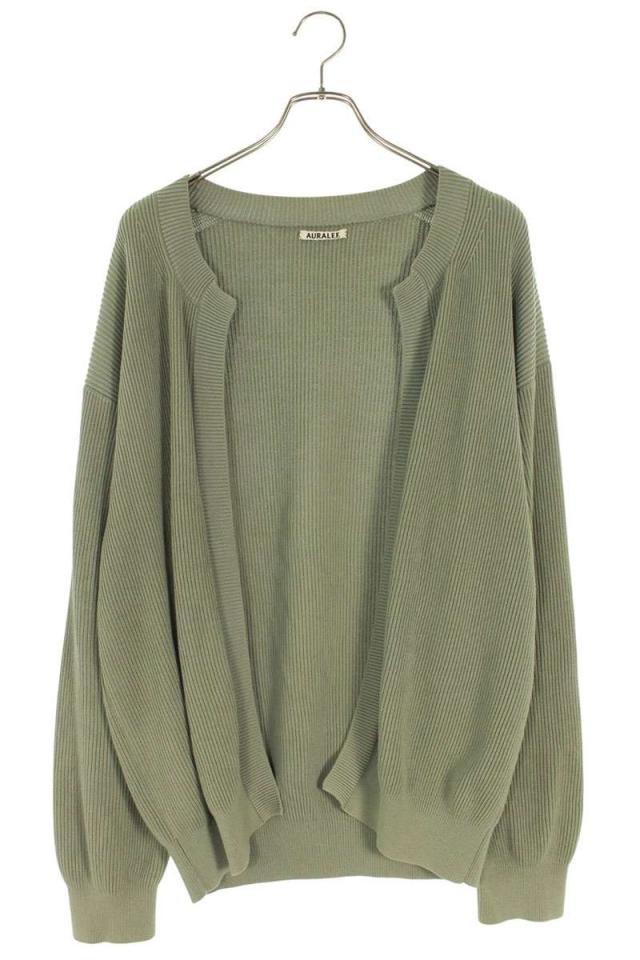 オーラリー サイズ:3  A9SC01TR ノーカラーコットンカーディガン 中古 BS99