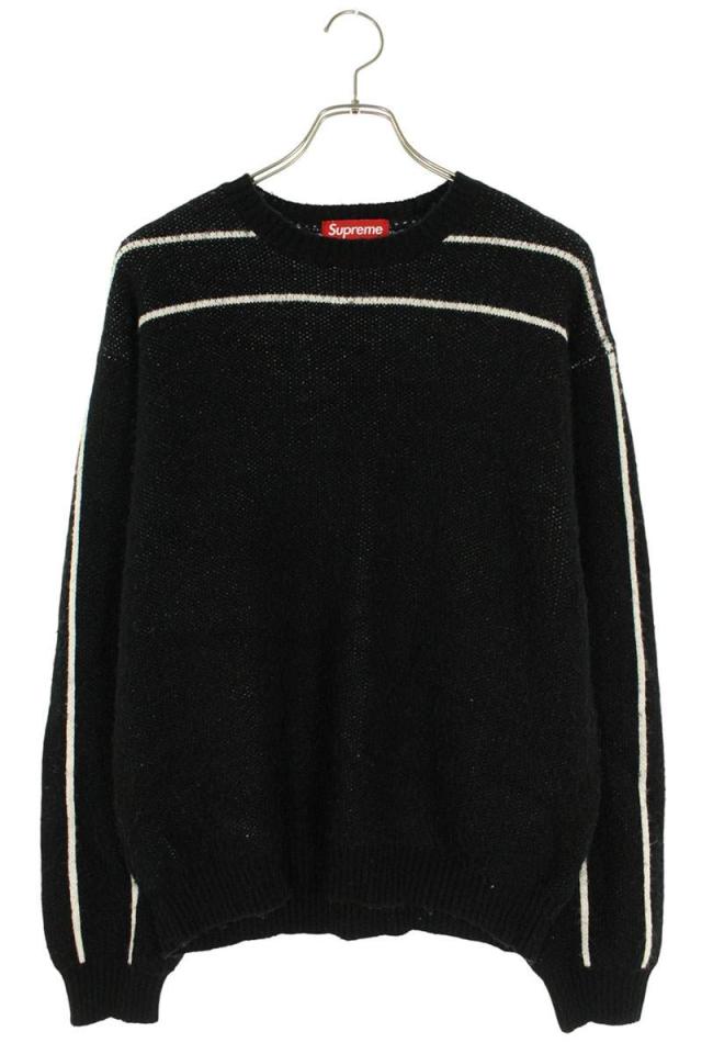 シュプリーム サイズ:M  24AW  Back Stripe Sweater ロゴジャガードニット 中古 BS99