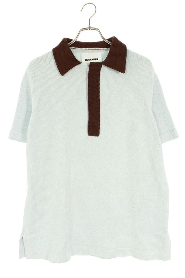 ジルサンダー サイズ:46  JSMU752014 ハーフジップニット半袖ポロシャツ 中古 BS99