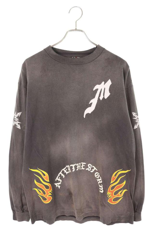 セントマイケル サイズ:L  24SS  SM-YS8-0000-015 ヴィンテージ加工長袖カットソー 中古 OM10