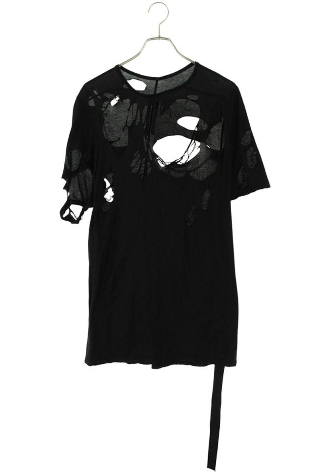 ダークシャドウ サイズ:S  25SS  DU01E3250-BHDSD LEVEL T BROKEN デストロイ加工Tシャツ 中古 BS99