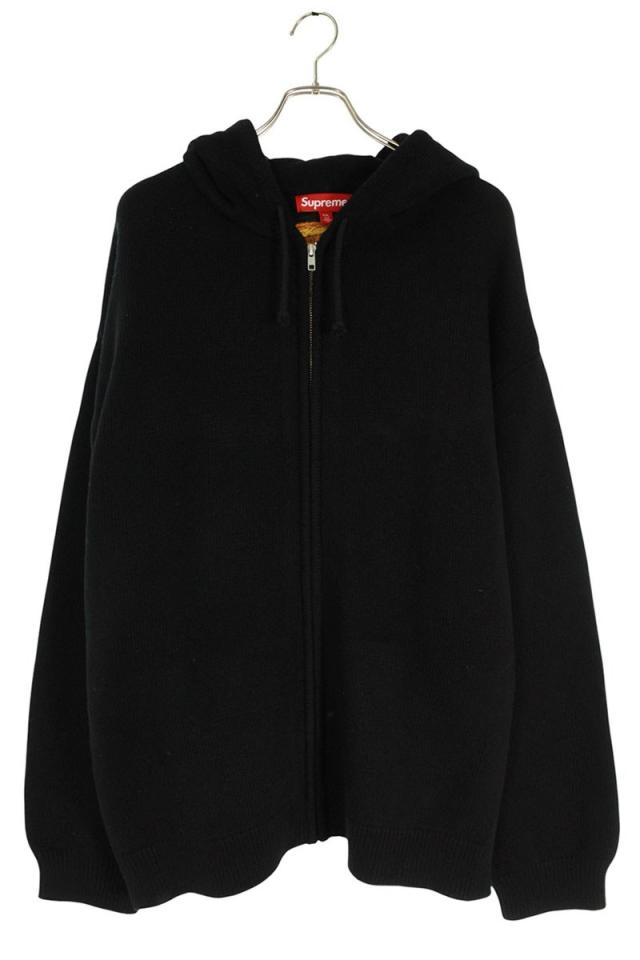 シュプリーム サイズ:XXL  25SS  Last Supper Embroidered Zip Up Hooded Sweater バック刺繍デザインジップアップニットパーカー 中古 SB01