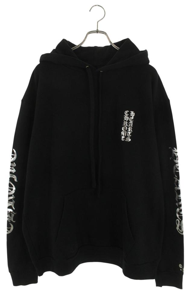 クロムハーツ サイズ:XL  SWTSHRT PLVR オンライン限定アームロゴプリントプルオーバーパーカー 中古 GZ11