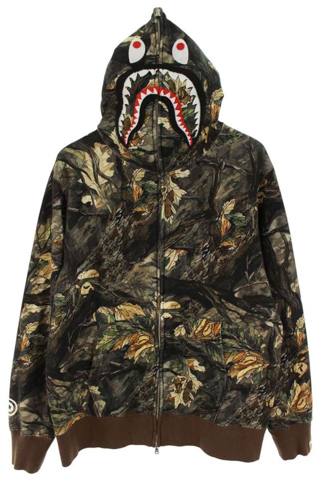 アベイシングエイプ サイズ:L  001ZPL801002M リアルツリーカモシャークフルジップパーカー 中古 BS99
