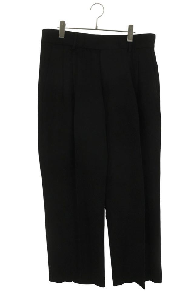 アミリ サイズ:50 ロゴパッチ タック ワイドスラックスロングパンツ 中古 SB01