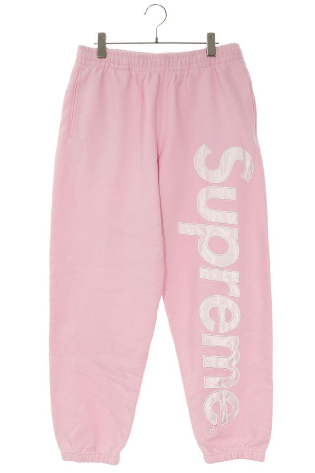 シュプリーム サイズ:S  23AW  Satin Applique Sweatpant サテンアプリケスウェットロングパンツ 中古 BS99