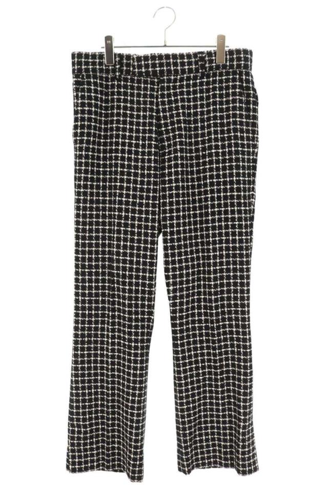 アミリ サイズ:50 ロゴパッチ チェック スラックスロングパンツ 中古 BS99