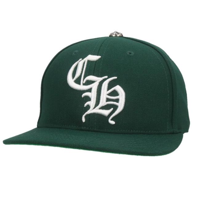 クロムハーツ サイズ:ONE SIZE  CH HAT CHロゴ刺繍ベースボール帽子 中古 GZ11