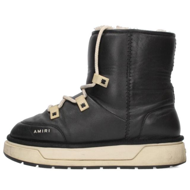 アミリ サイズ:42  MALIBU マリブ ムートンレザー シアリングブーツ 中古 OM10