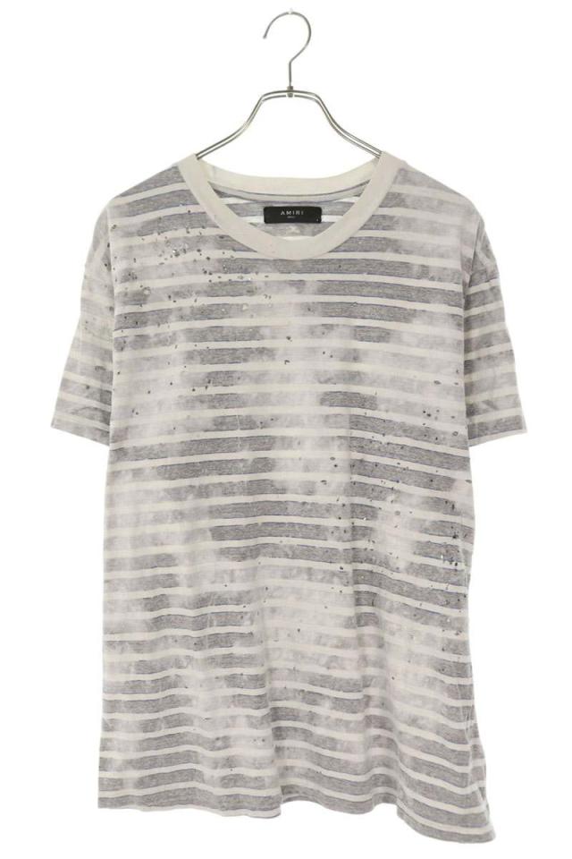 アミリ サイズ:S ショットガン ダメージ加工ボーダーTシャツ 中古 BS99