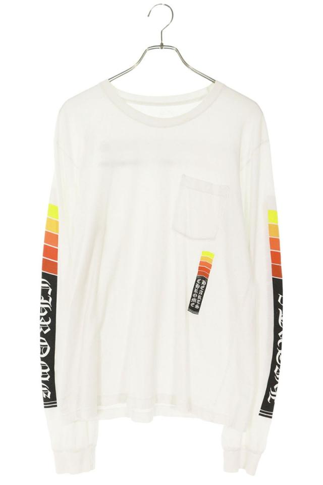 クロムハーツ サイズ:L  CH L S  1 バックロゴプリント長袖カットソー 中古 GZ11