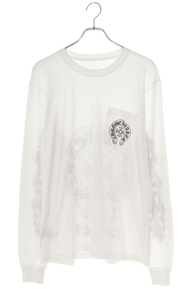 クロムハーツ サイズ:L  CH L S LTD 台湾限定バックホースシュー袖フローラルプリント長袖カットソー 中古 OK15